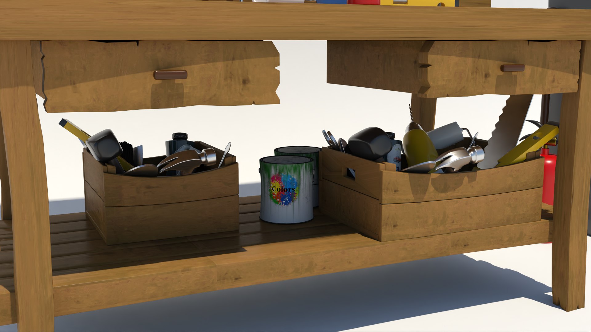 Cartoon Hand Tool Set 3D model - TurboSquid 1777927