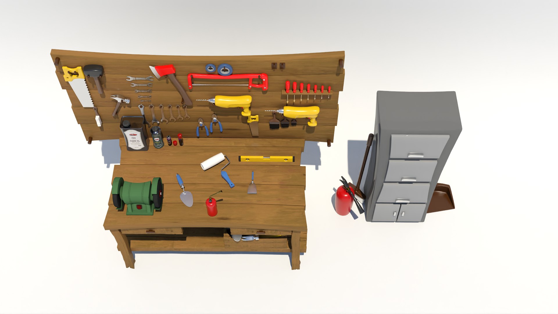 Cartoon Hand Tool Set 3D model - TurboSquid 1777927