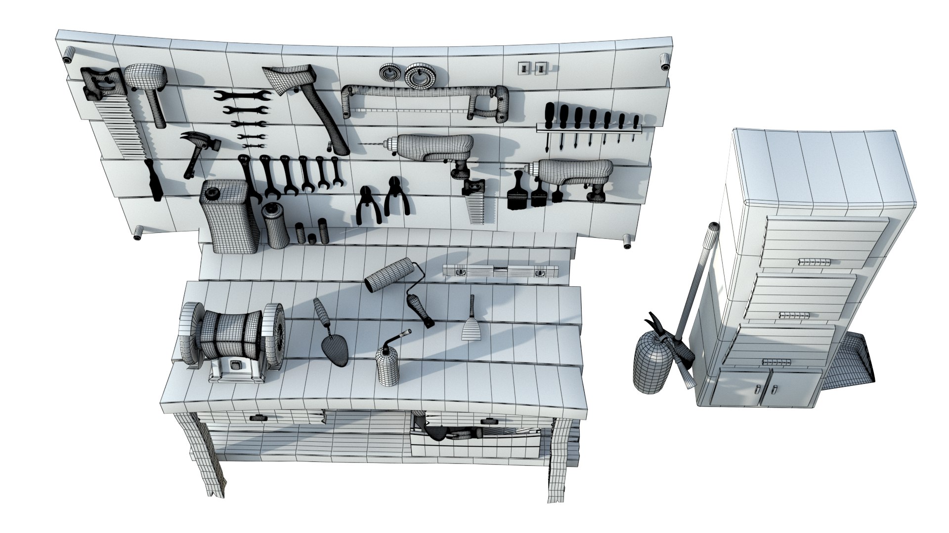 Cartoon Hand Tool Set 3D model - TurboSquid 1777927