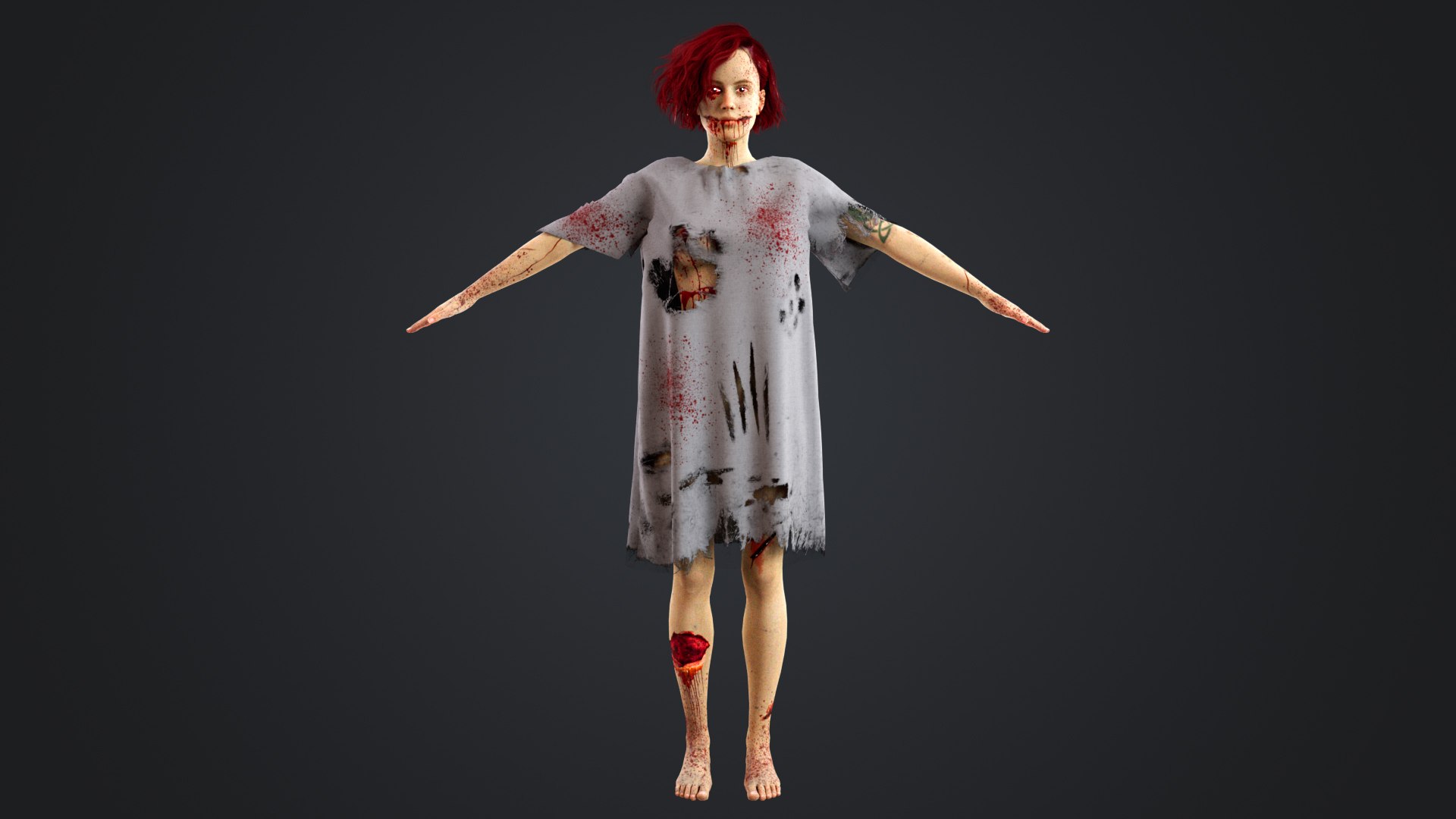 Zombie Rigged Model - TurboSquid 2294477