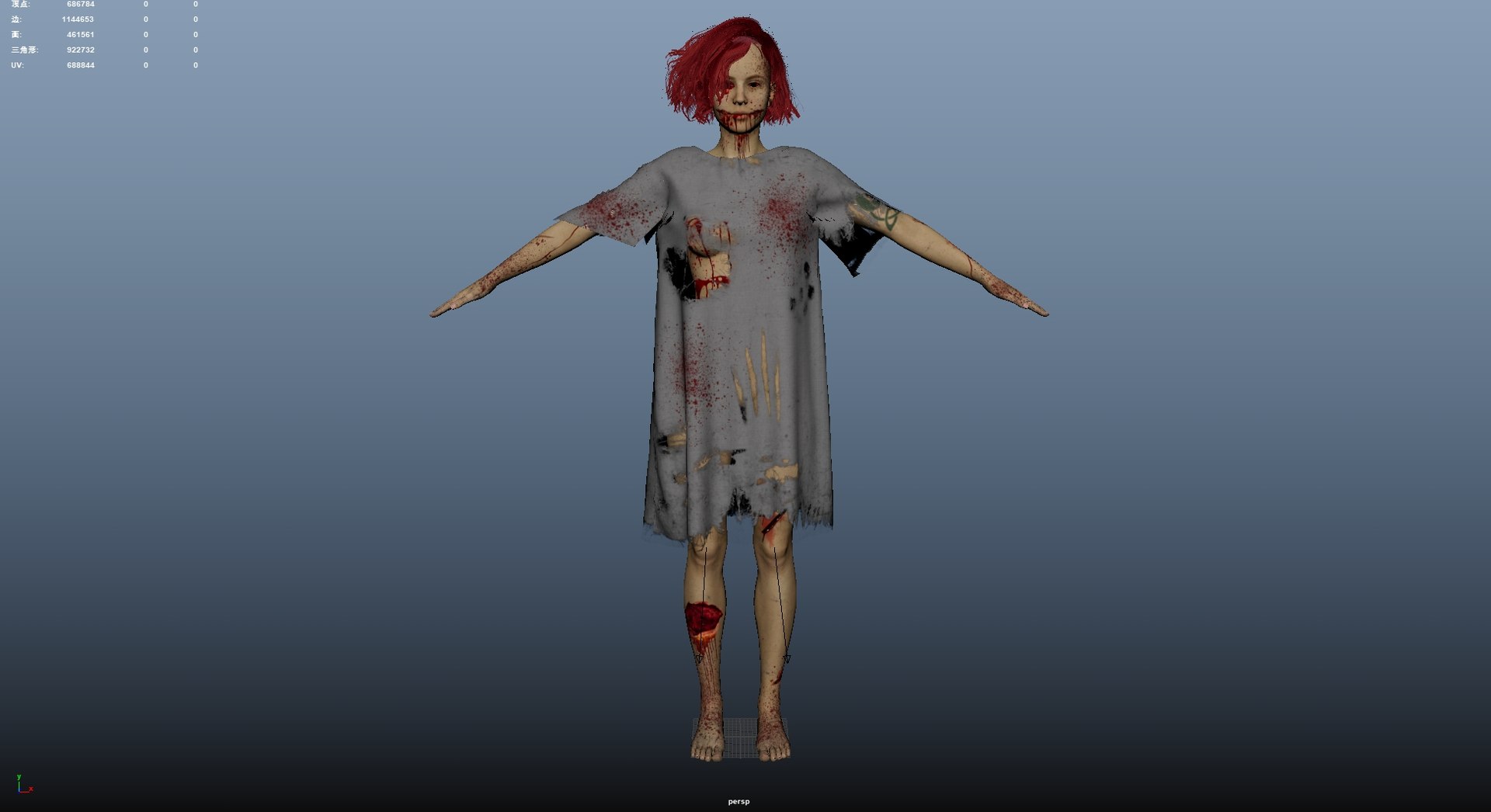 Zombie Rigged Model - TurboSquid 2294477