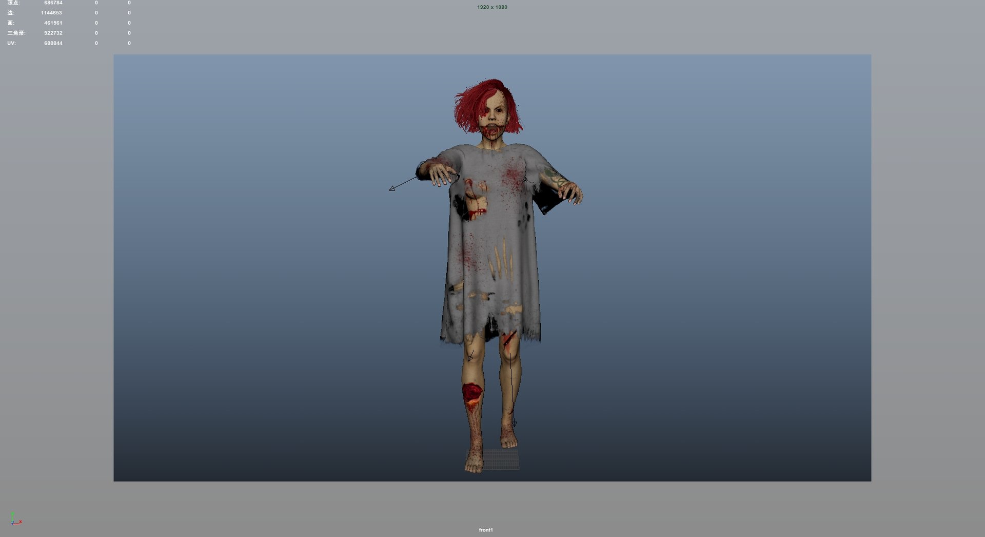 Zombie Rigged Model - TurboSquid 2294477