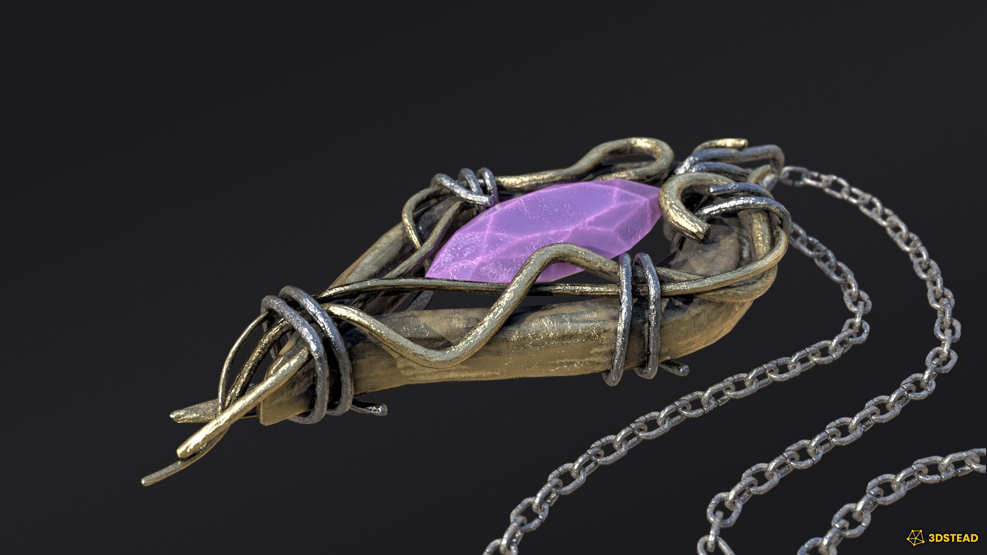 3D Pendant With Stone PBR 3D Model Model - TurboSquid 2325403