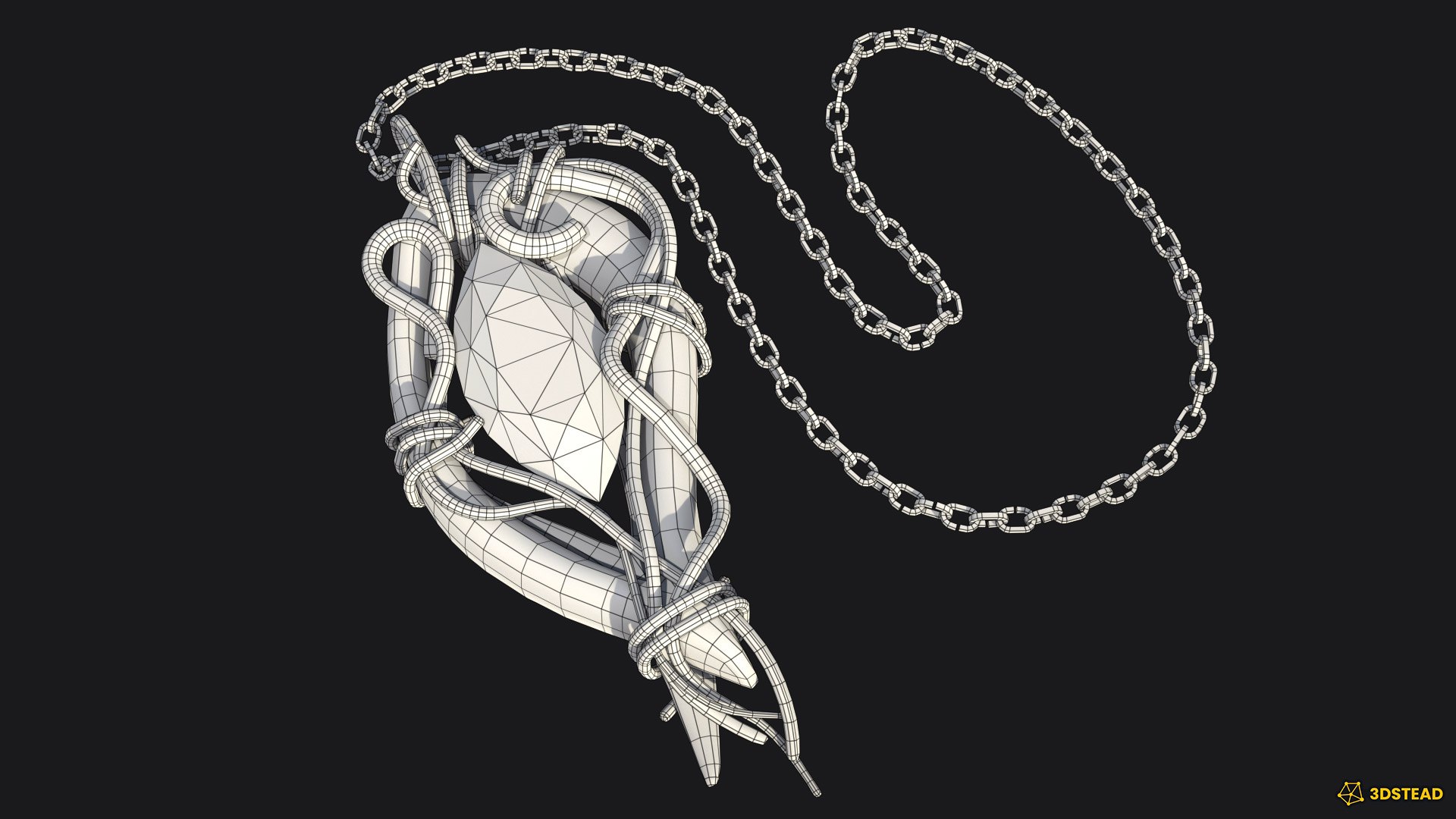 3D Pendant With Stone PBR 3D Model Model - TurboSquid 2325403