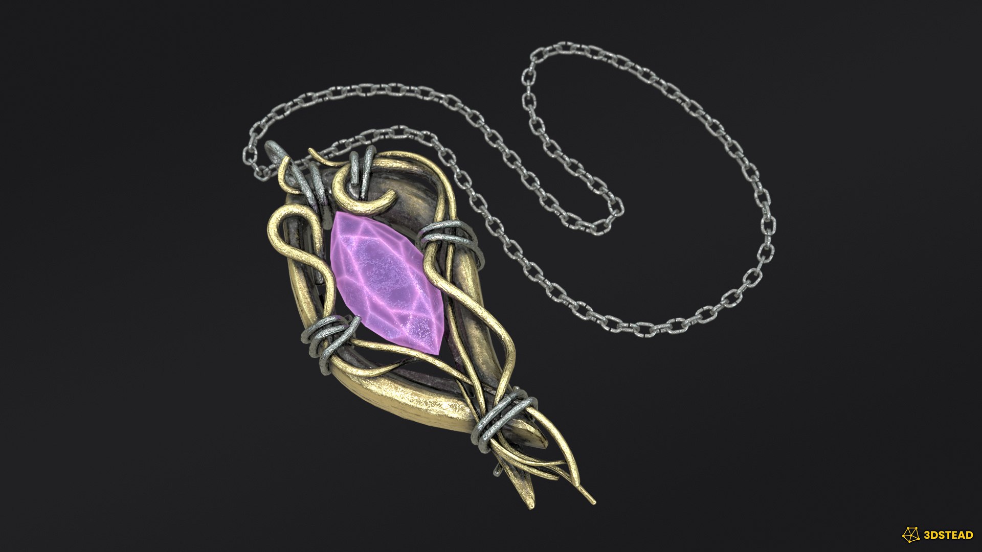 3D Pendant With Stone PBR 3D Model Model - TurboSquid 2325403