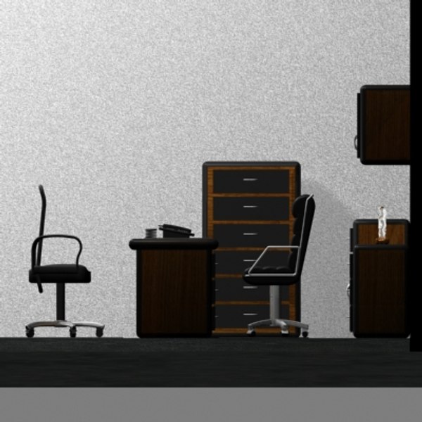 3d office desk furniture model
