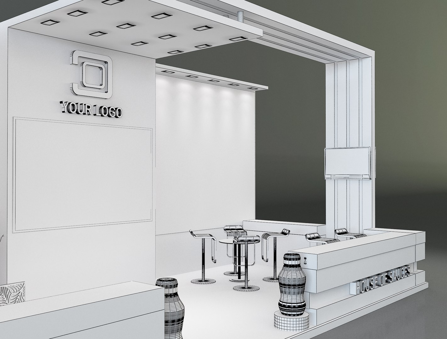 3D Booth Exhibition Stand A638c Model - TurboSquid 1998696