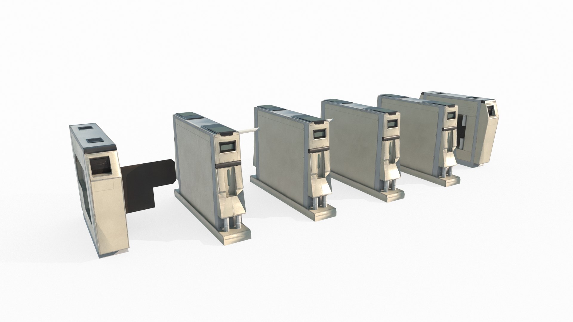 3D Subway Entrance Ticket Checkpoint - TurboSquid 2322985