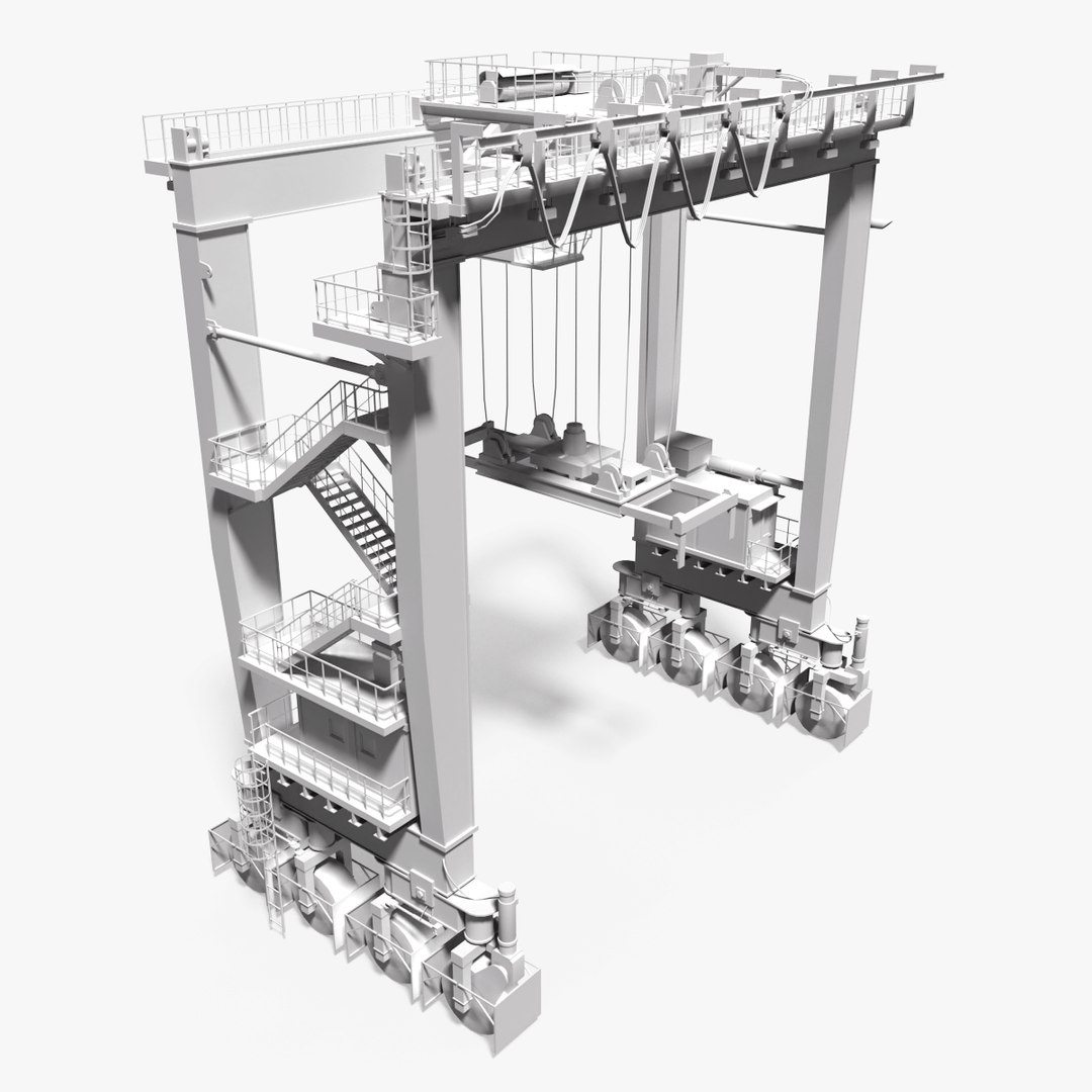Rtg gantry crane 3D model - TurboSquid 1515896