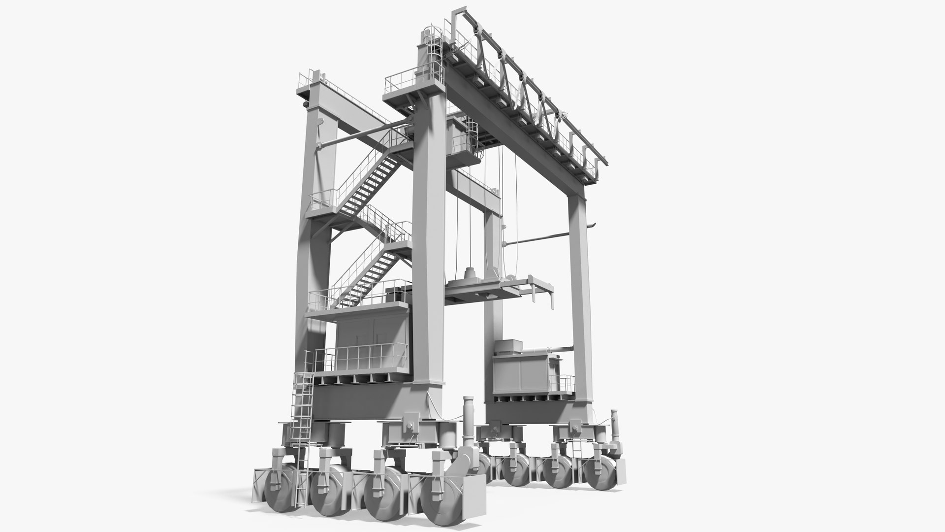 Rtg Gantry Crane 3D Model - TurboSquid 1515896