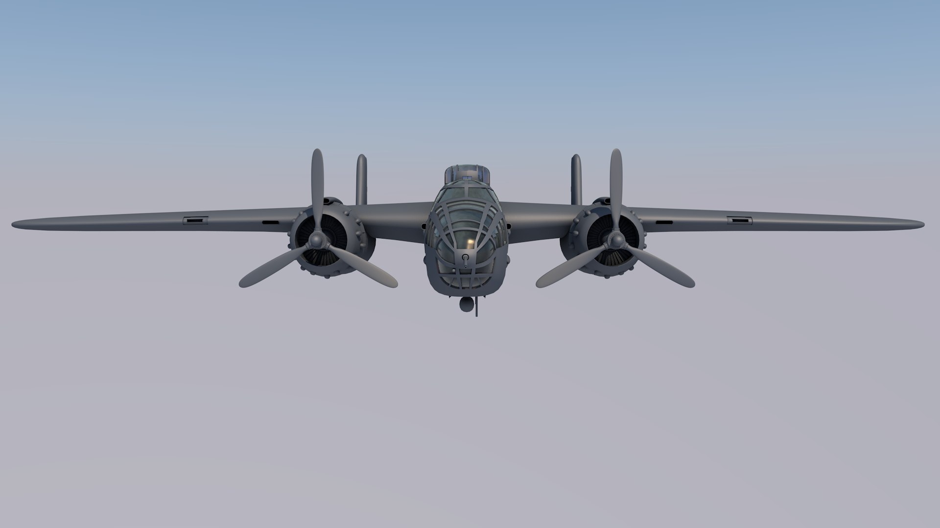 B-25 Bomber 3d Model