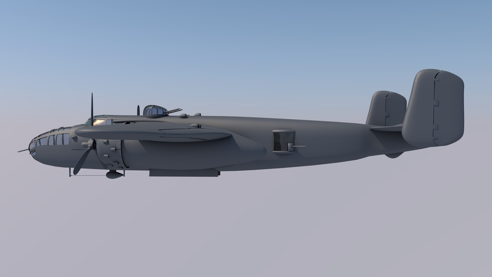 B-25 Bomber 3d Model