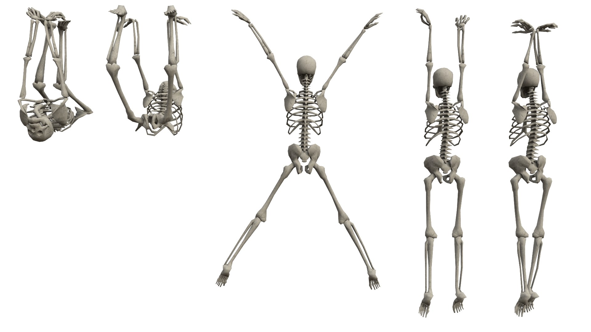3D Hanging Poses Low-poly Skeletons Model - TurboSquid 1353375