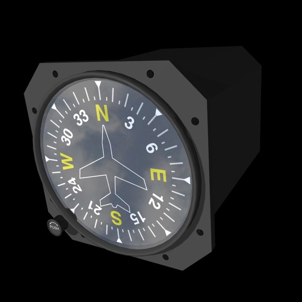3d model compass heading indicator