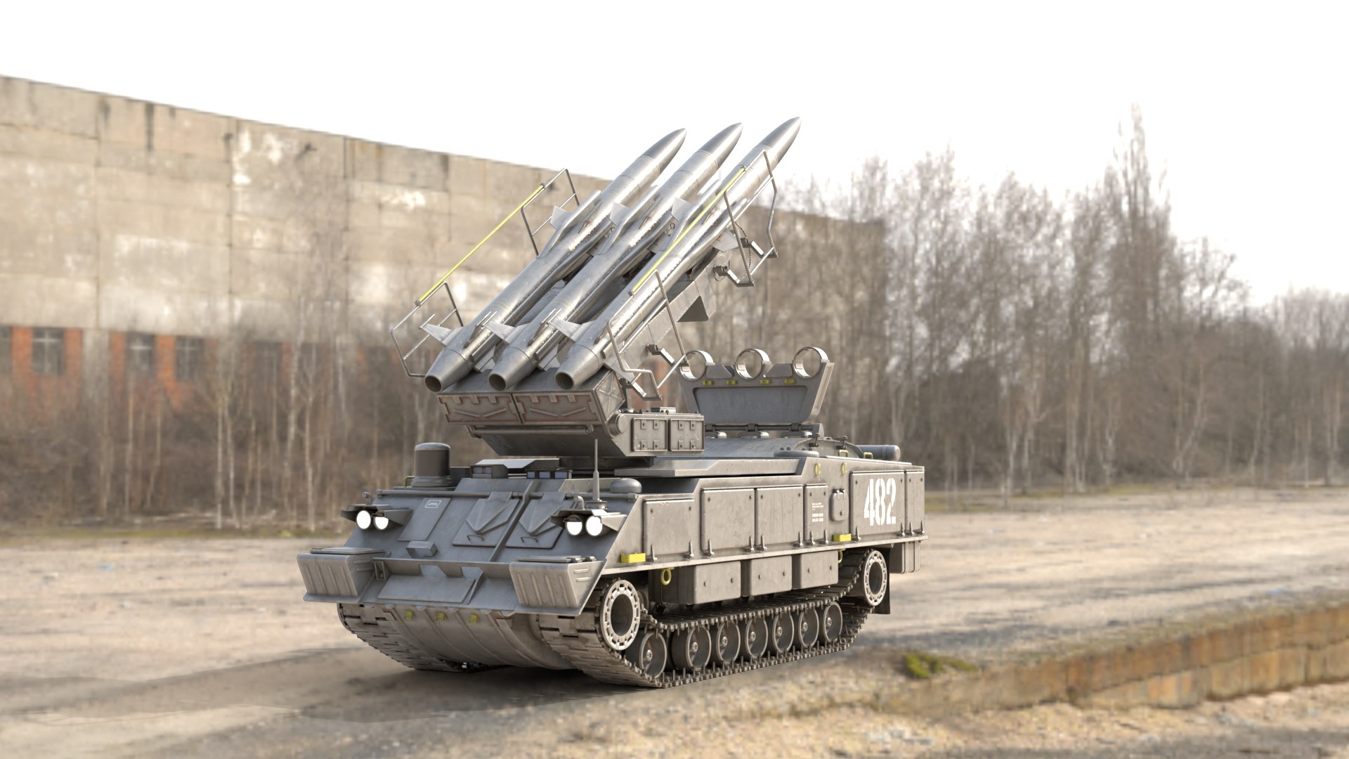 3D 2K 12 Kub Missiles Launcher SA-6 Missile Model - TurboSquid 2348324