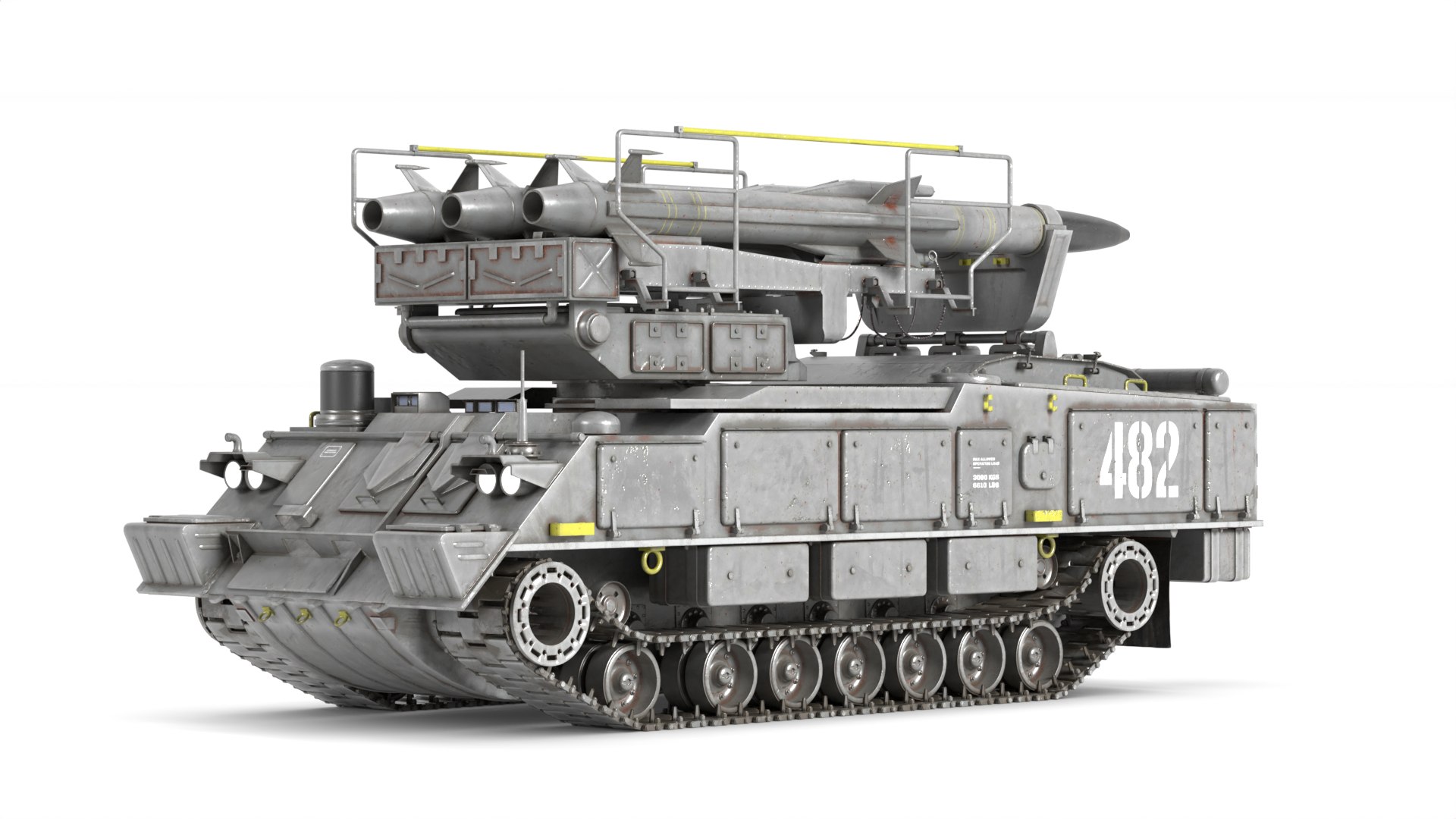 3D 2K 12 Kub Missiles Launcher SA-6 Missile Model - TurboSquid 2348324