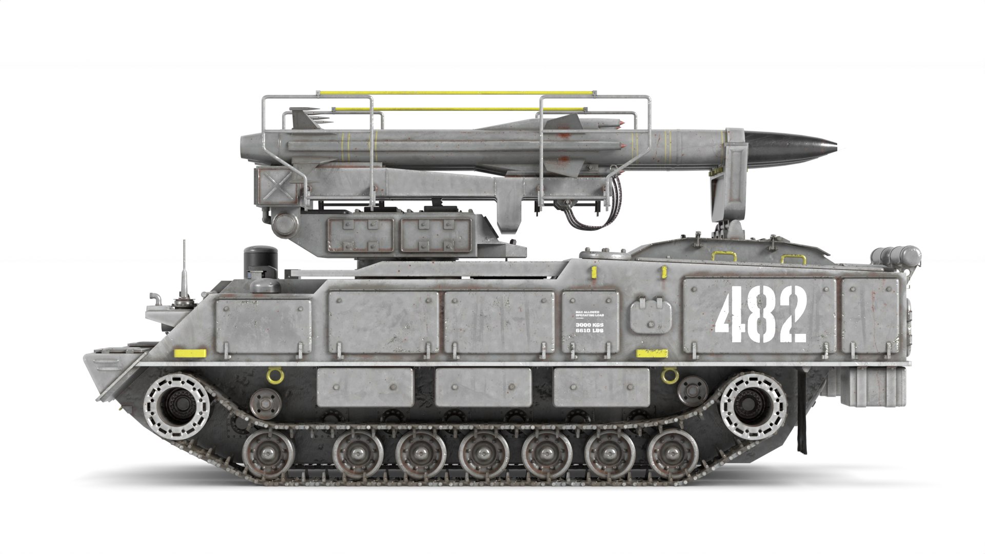 3D 2K 12 Kub Missiles Launcher SA-6 Missile Model - TurboSquid 2348324