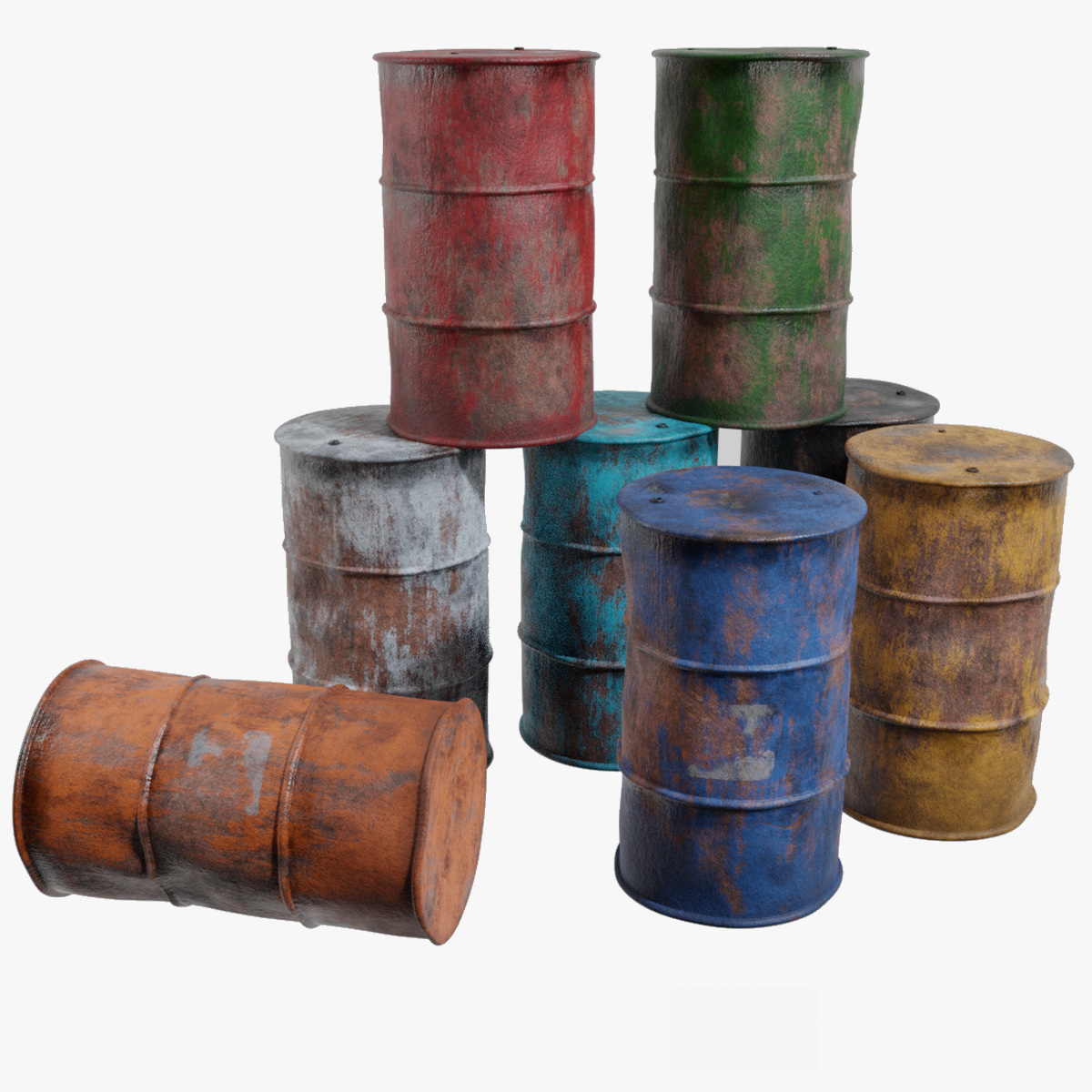 Barril de Metal Velho Modelo 3D - TurboSquid 1676414