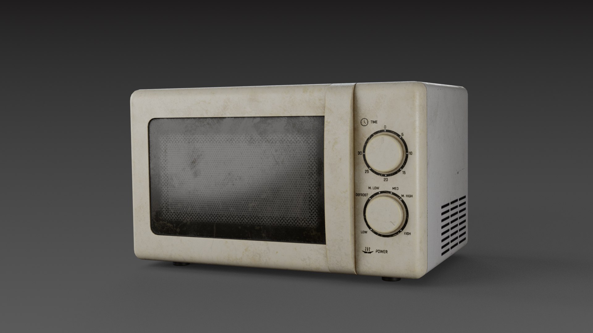 Microwave A1 Game-Ready 3D Model - TurboSquid 2109272