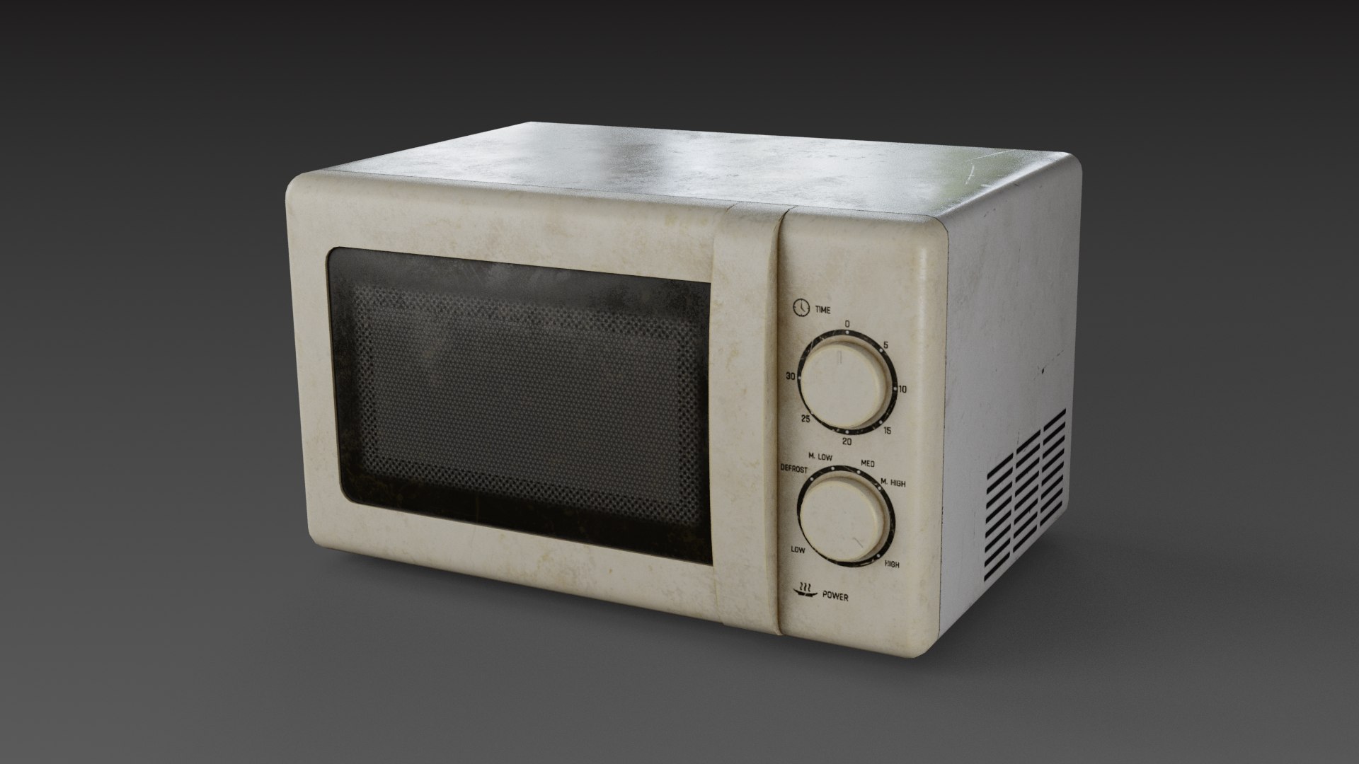 Microwave A1 Game-Ready 3D Model - TurboSquid 2109272