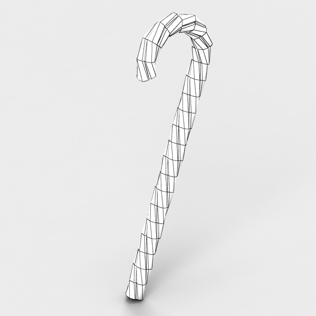 3d Candy Cane Model