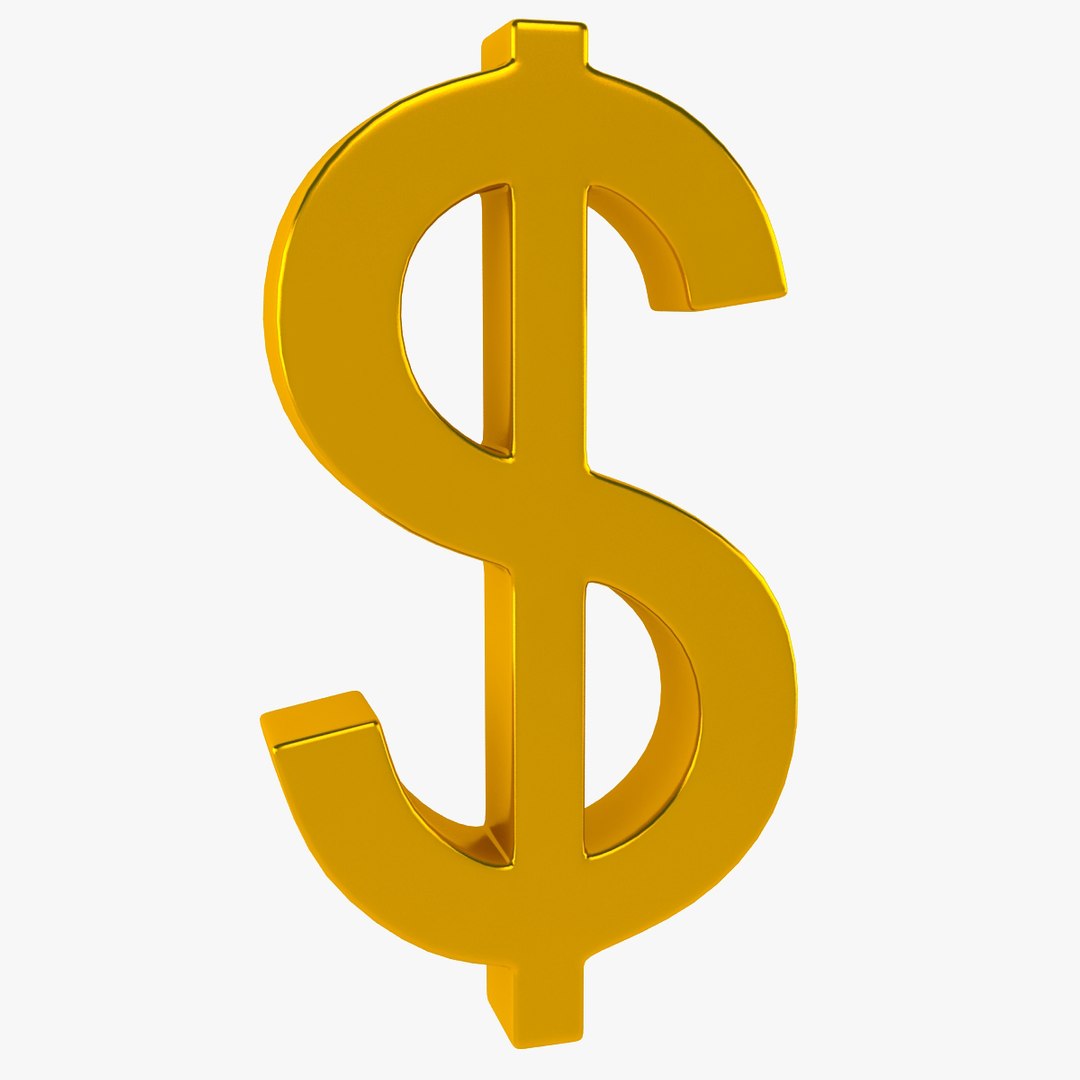 monetary symbol 3d max