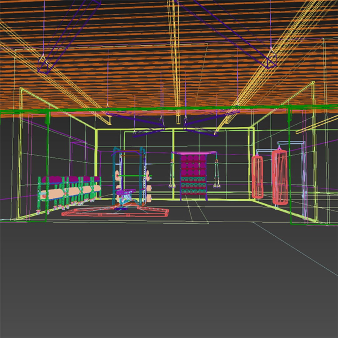 3d Gym Room - Model