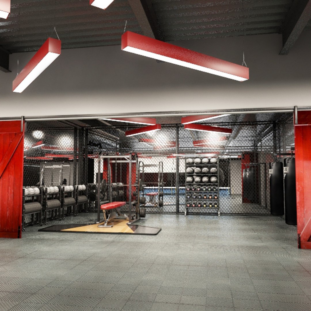 3d Gym Room - Model