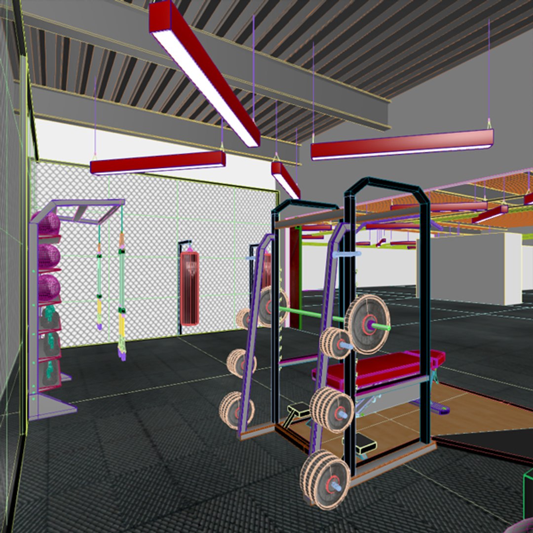 3d gym room - model