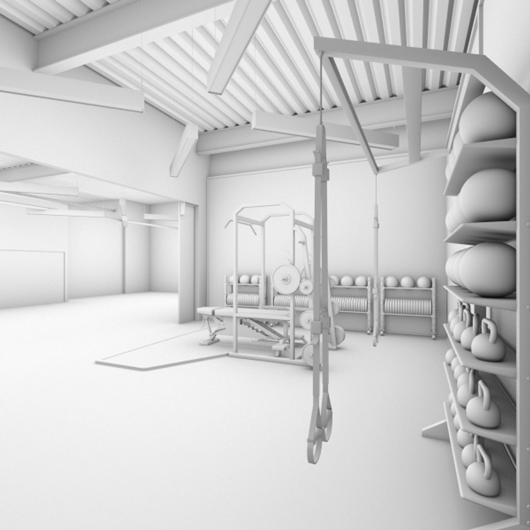 3d gym room - model