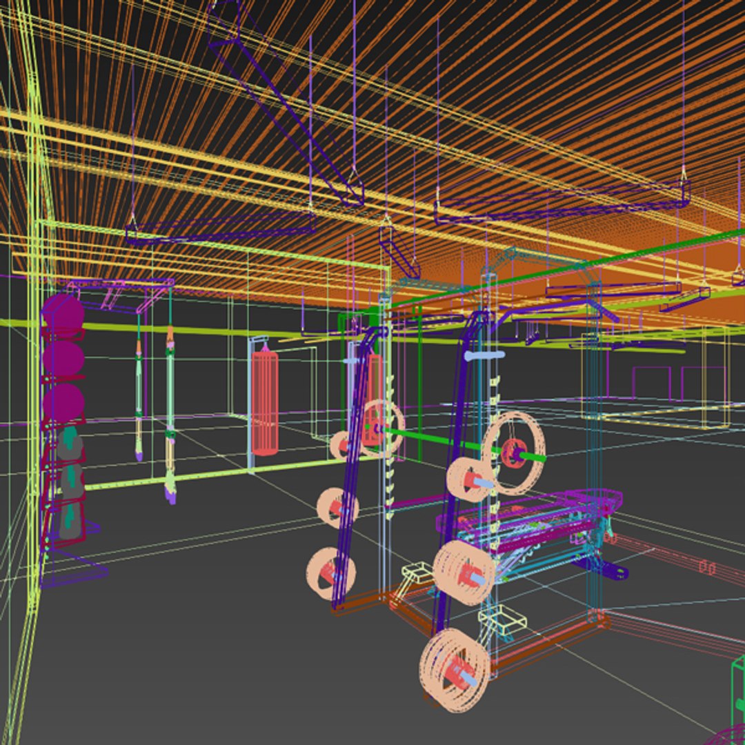 3d Gym Room - Model
