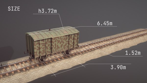 Railway covered goods wagon 3D - TurboSquid 1701138