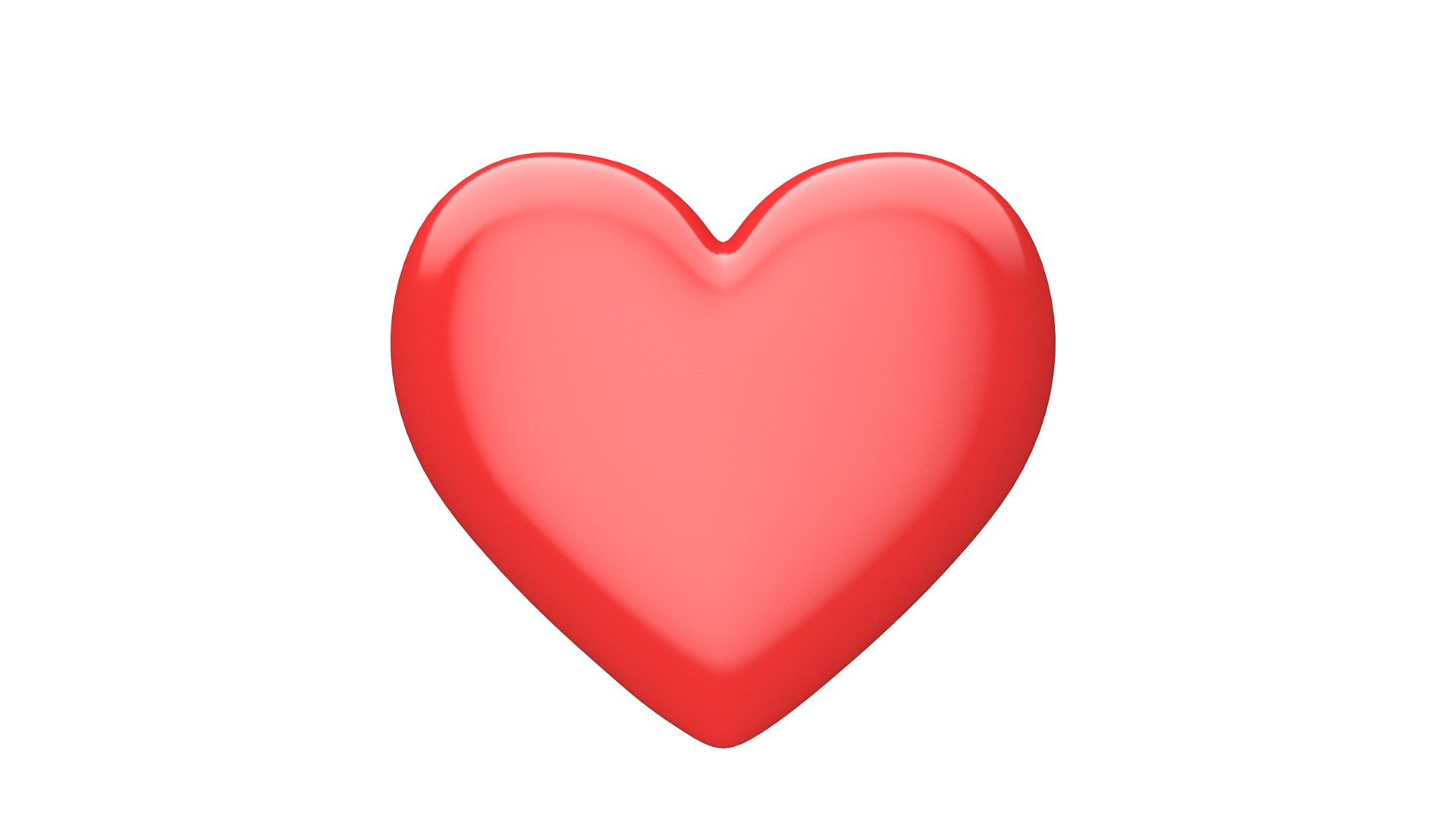 3D Model Whatsapp Red Heart Emoji - TurboSquid 2144846