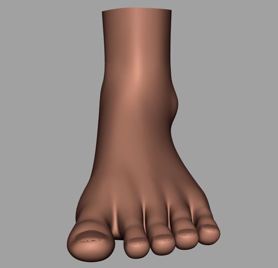 male foot texturing 3d model