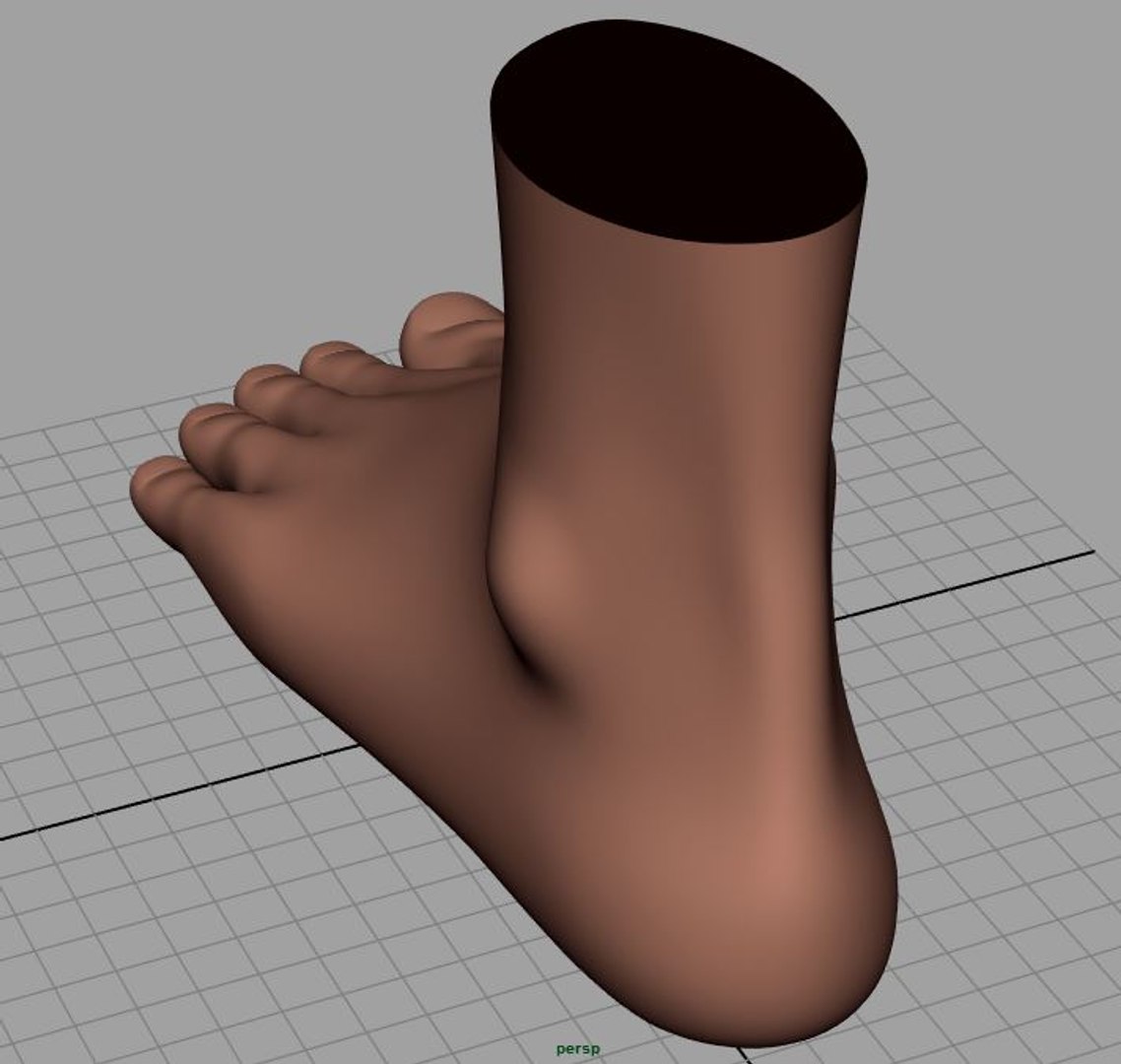 male foot texturing 3d model
