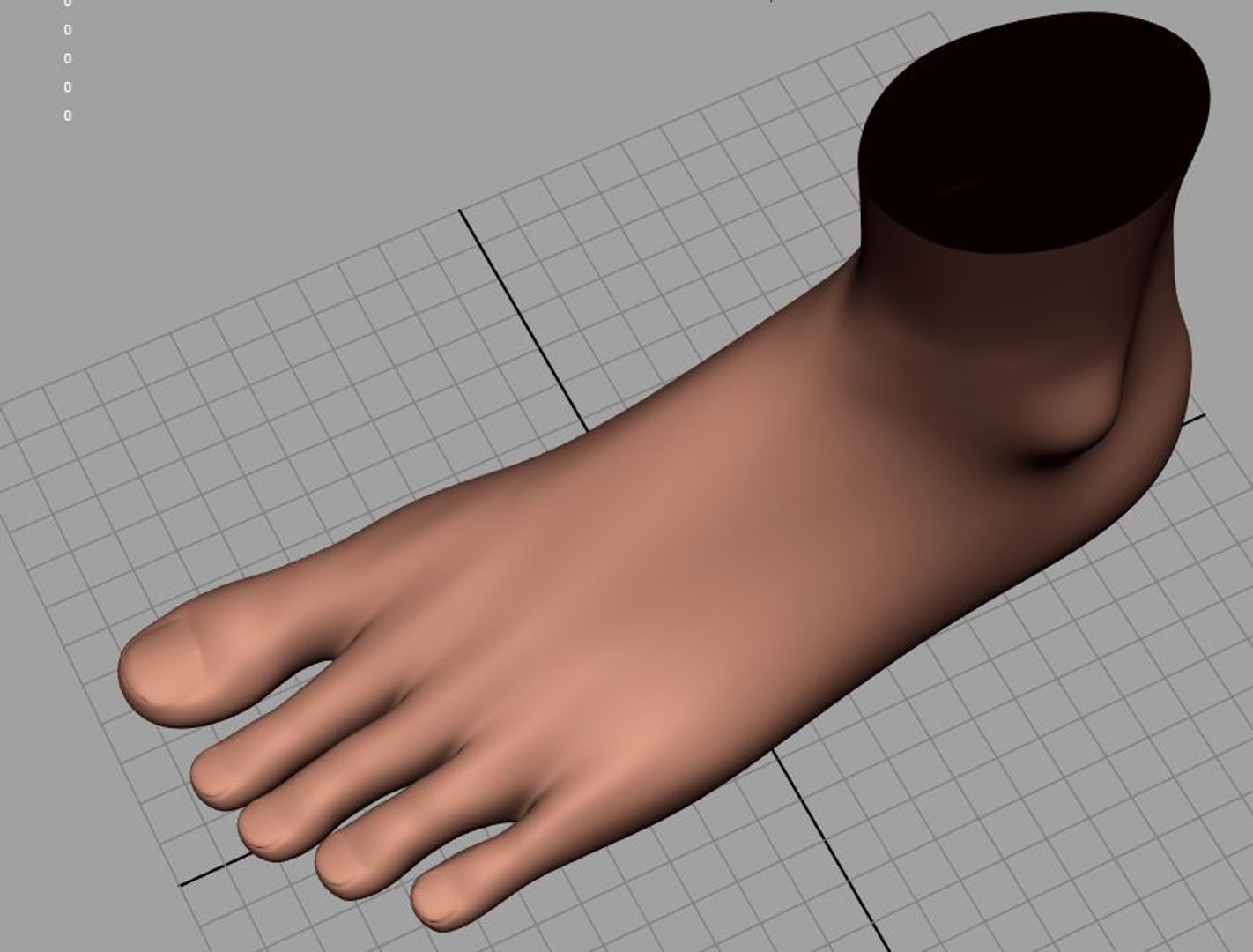 male foot texturing 3d model