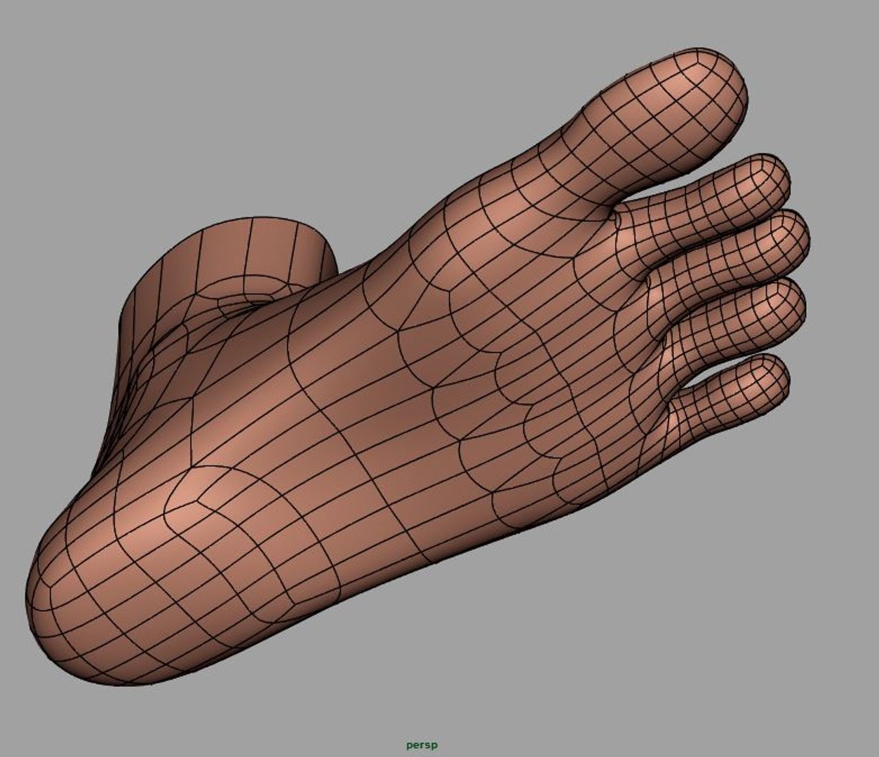 male foot texturing 3d model