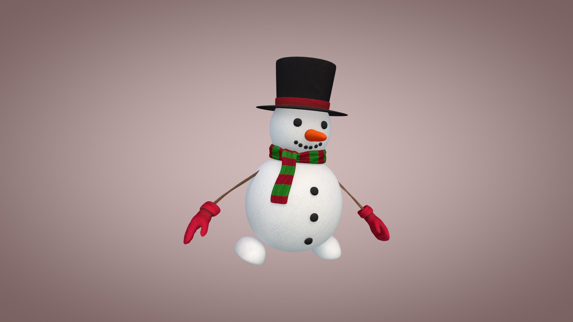 3D Snow Snowman Model - TurboSquid 1234324