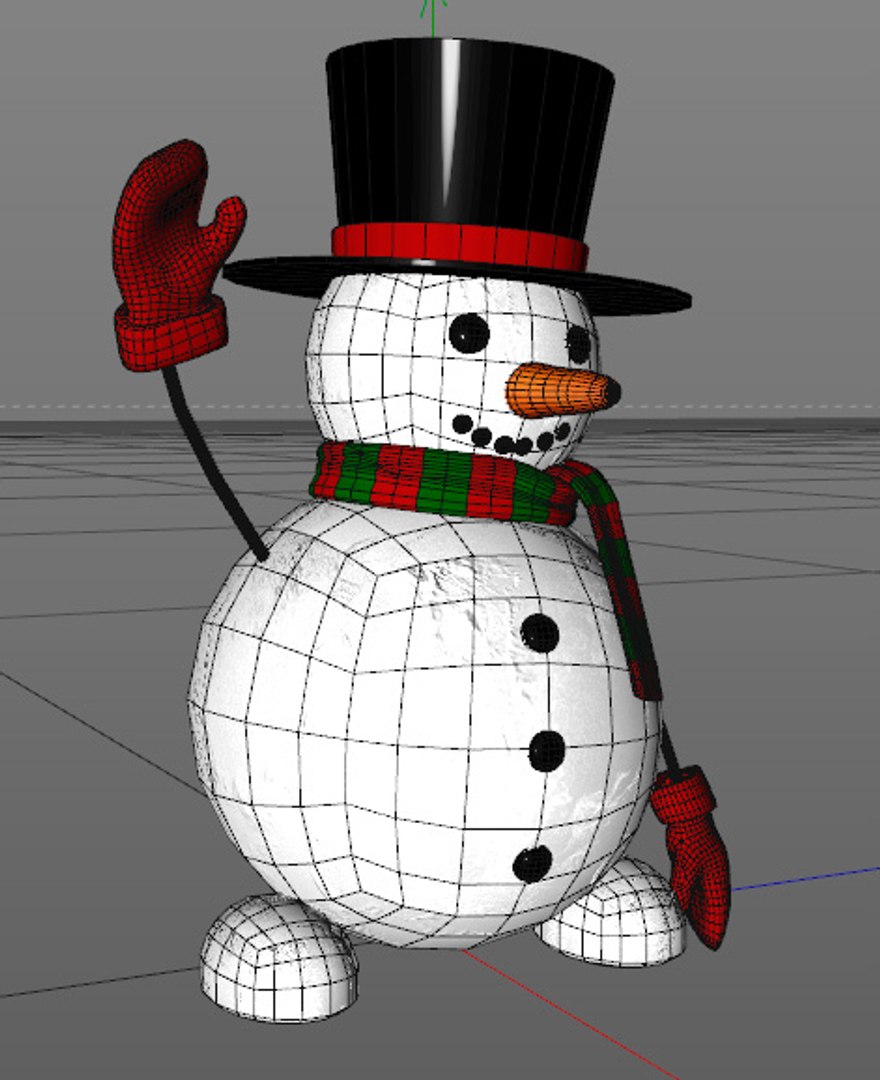 3D Snow Snowman Model - TurboSquid 1234324