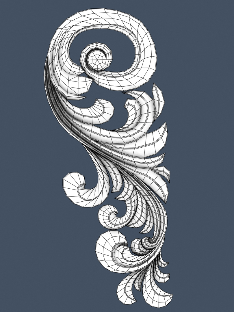 3d decorative scroll