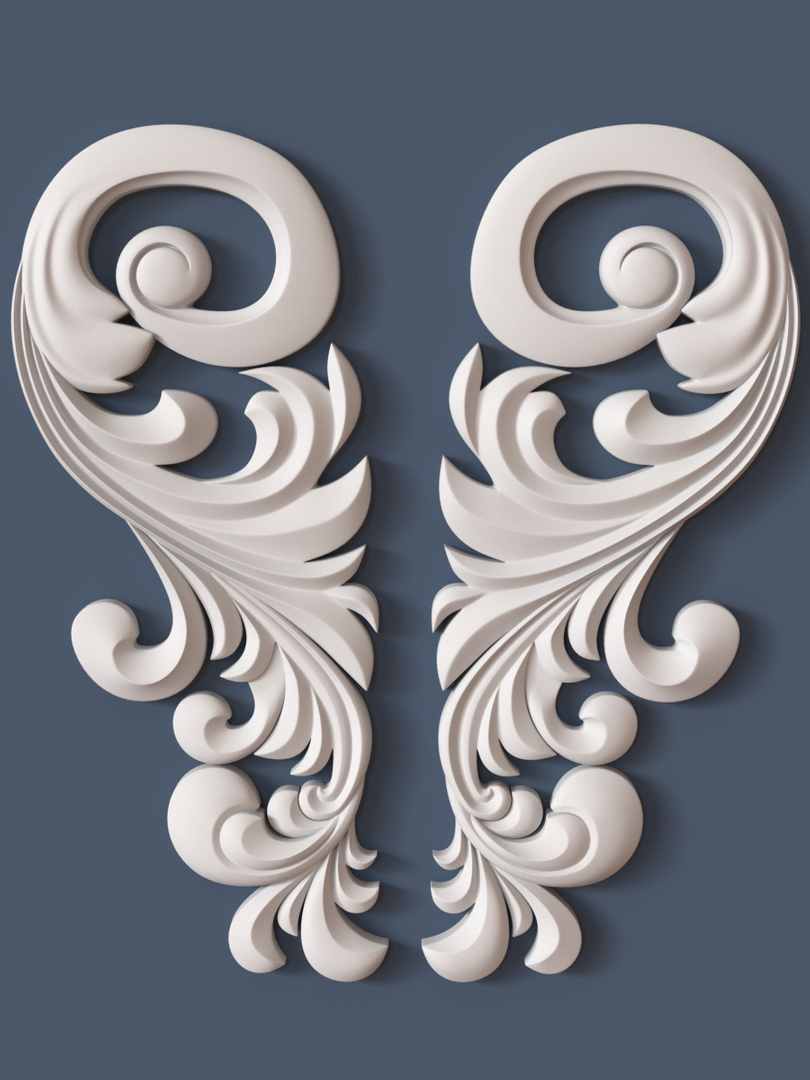 3d decorative scroll