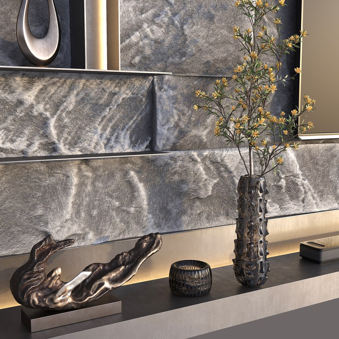 3D Model TV Stone Wall - TurboSquid 2047432