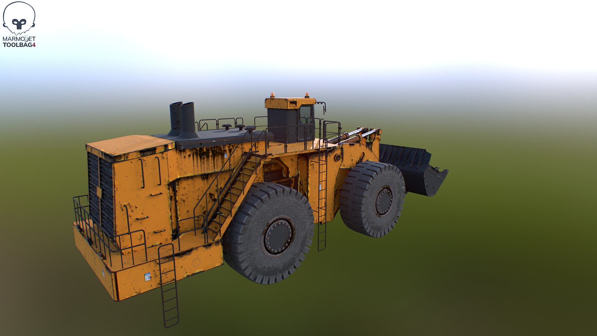 3D Heavy Wheeled Loader Rusted - TurboSquid 2057591