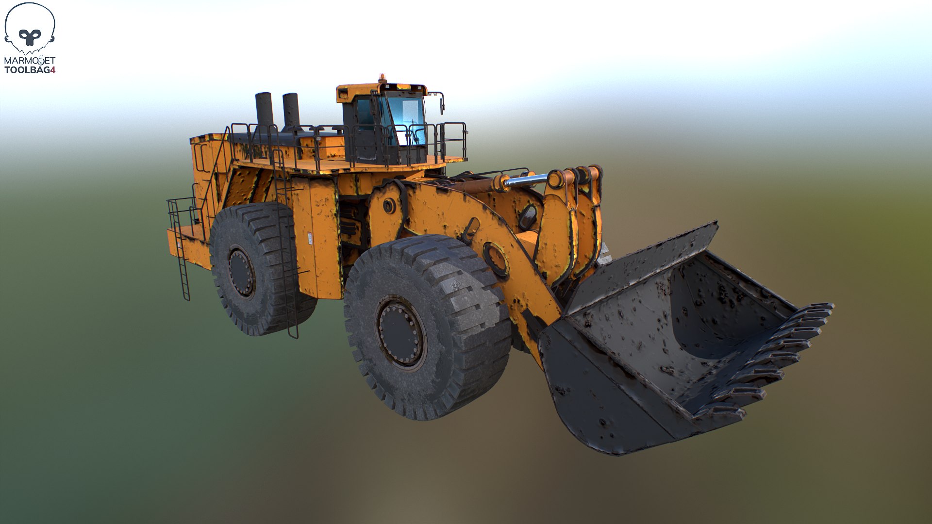 3D Heavy Wheeled Loader Rusted - TurboSquid 2057591