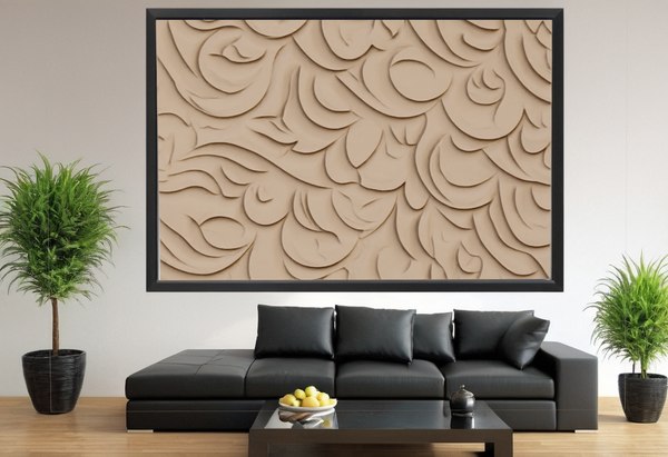 modelo 3d Conjunto de decoración panel de pared mural de relieve CNC 61 ...