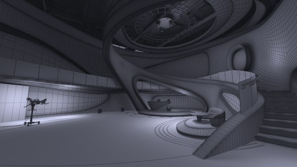 3D модель Футуристическая коллекция научно-фантастических телестудий ...
