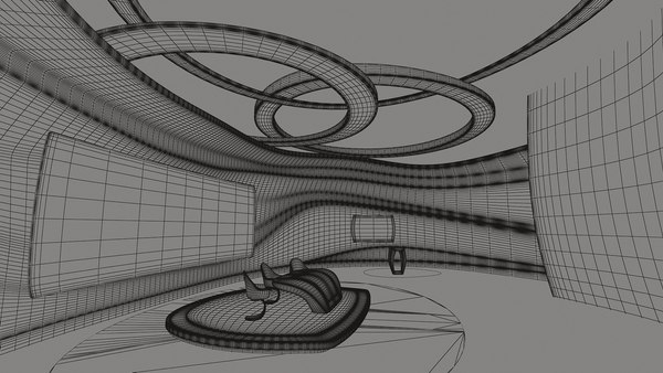 3D модель Футуристическая коллекция научно-фантастических телестудий ...