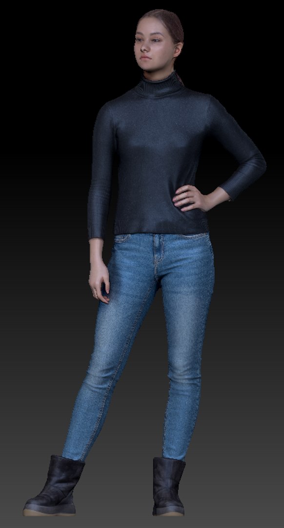 Human Young Woman Casual Model - TurboSquid 1471406