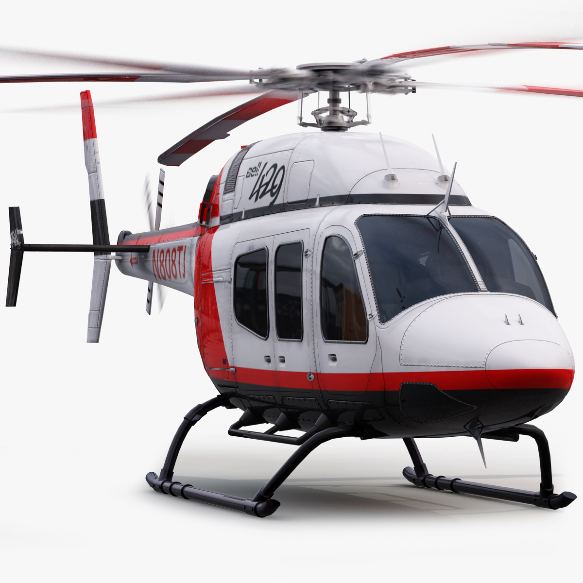 3d model bell 429 helicopter pack
