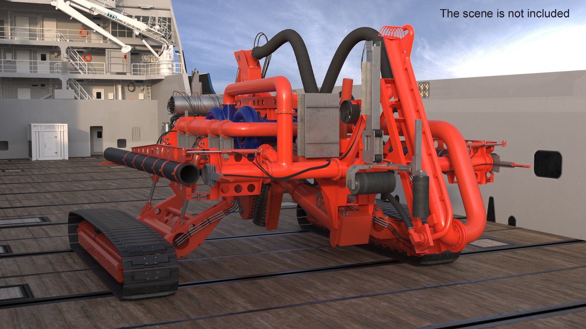 Subsea Pipeline Trencher Rigged 3D - TurboSquid 2310848